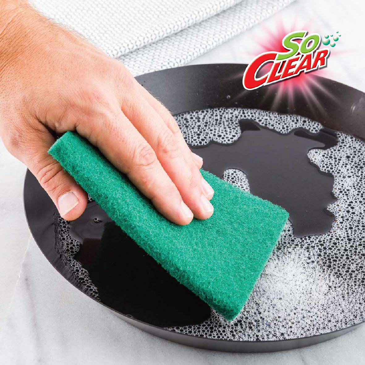 SO CLEAR BASIC 2,3,5,10Pcs/Pack Nylon Scouring Sponge Pad,Dish Wash ...