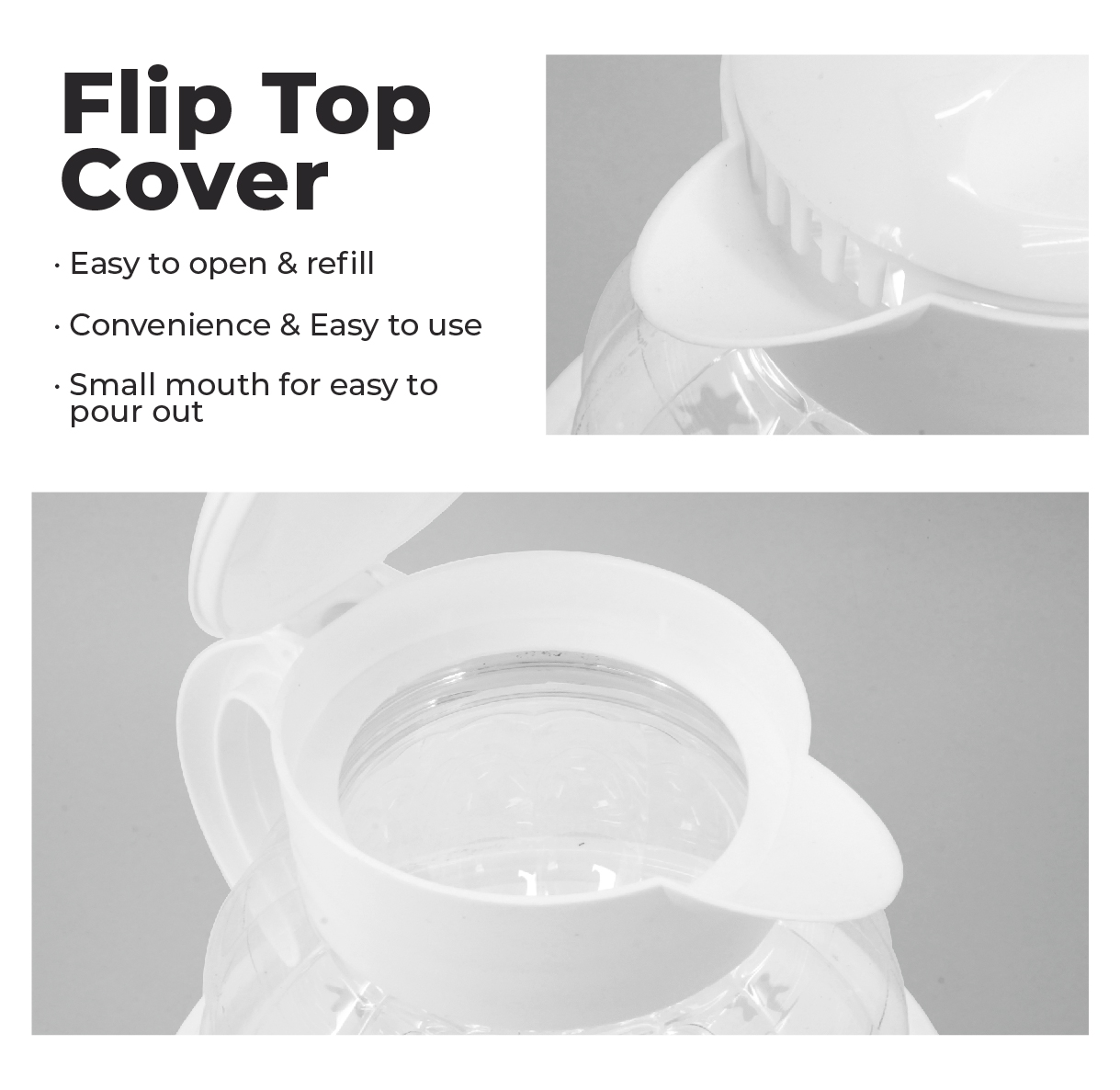 ELIANWARE 1600ml Hand Washing Pot With Cover & Handle & Tray,Kendi Cuci ...