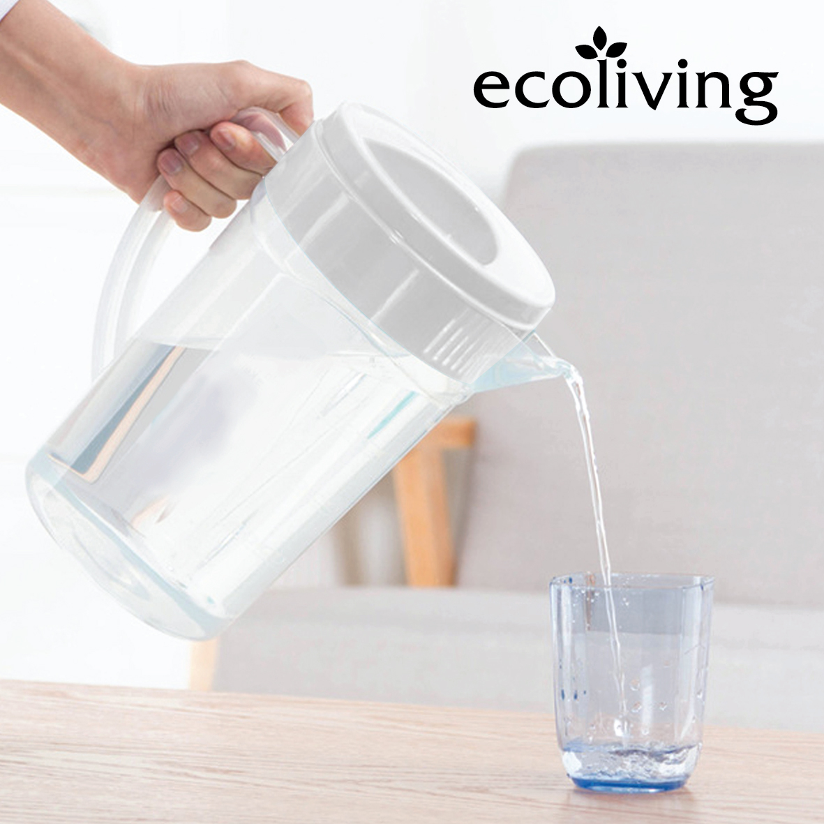 ECO LIVING 1.5/2.5/4Ltr Water Juice Jug Pitcher, Jug With Handle ...