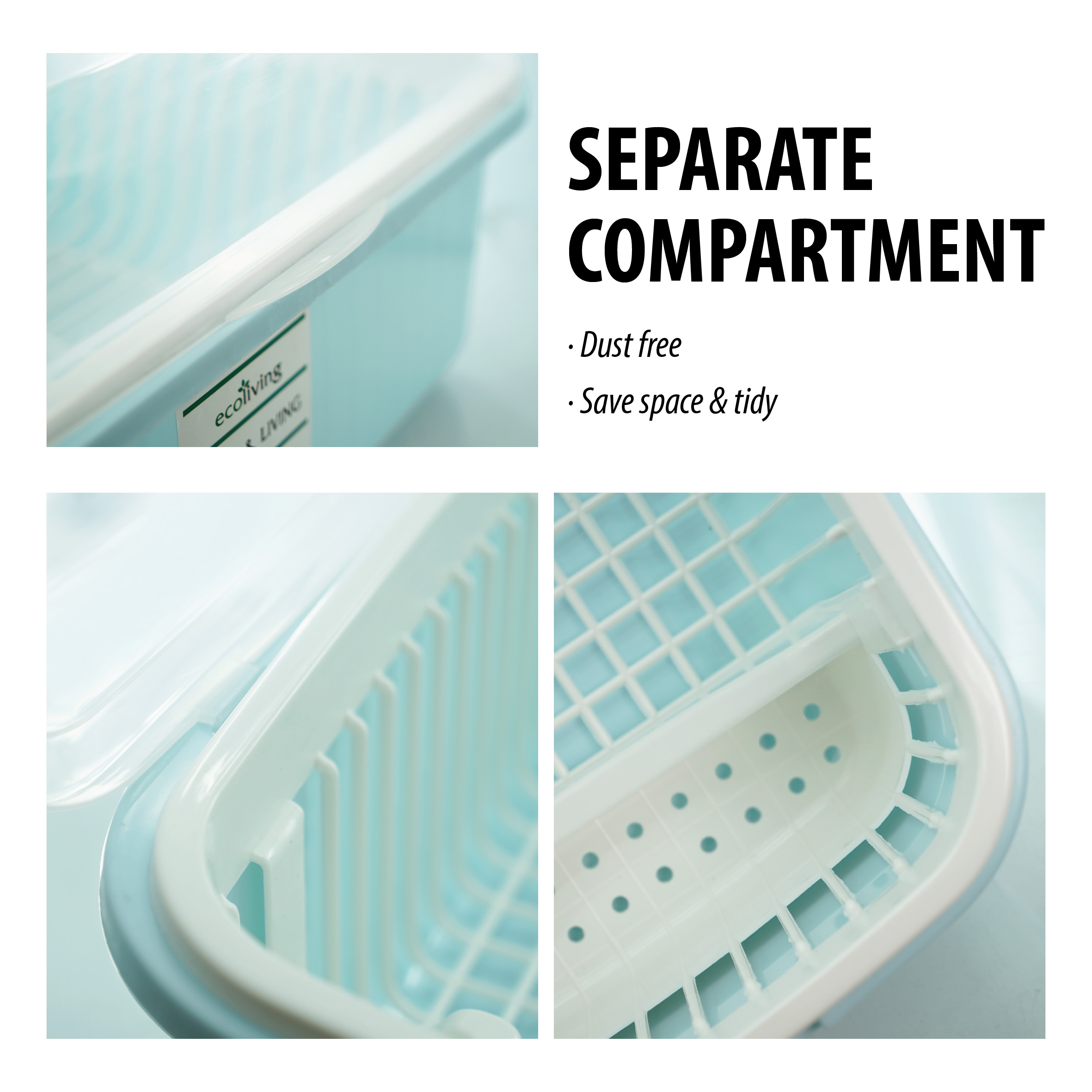ECO LIVING CARTON DEAL 6Pcs/Ctn Large Capacity Dish Drainer W/Cover ...