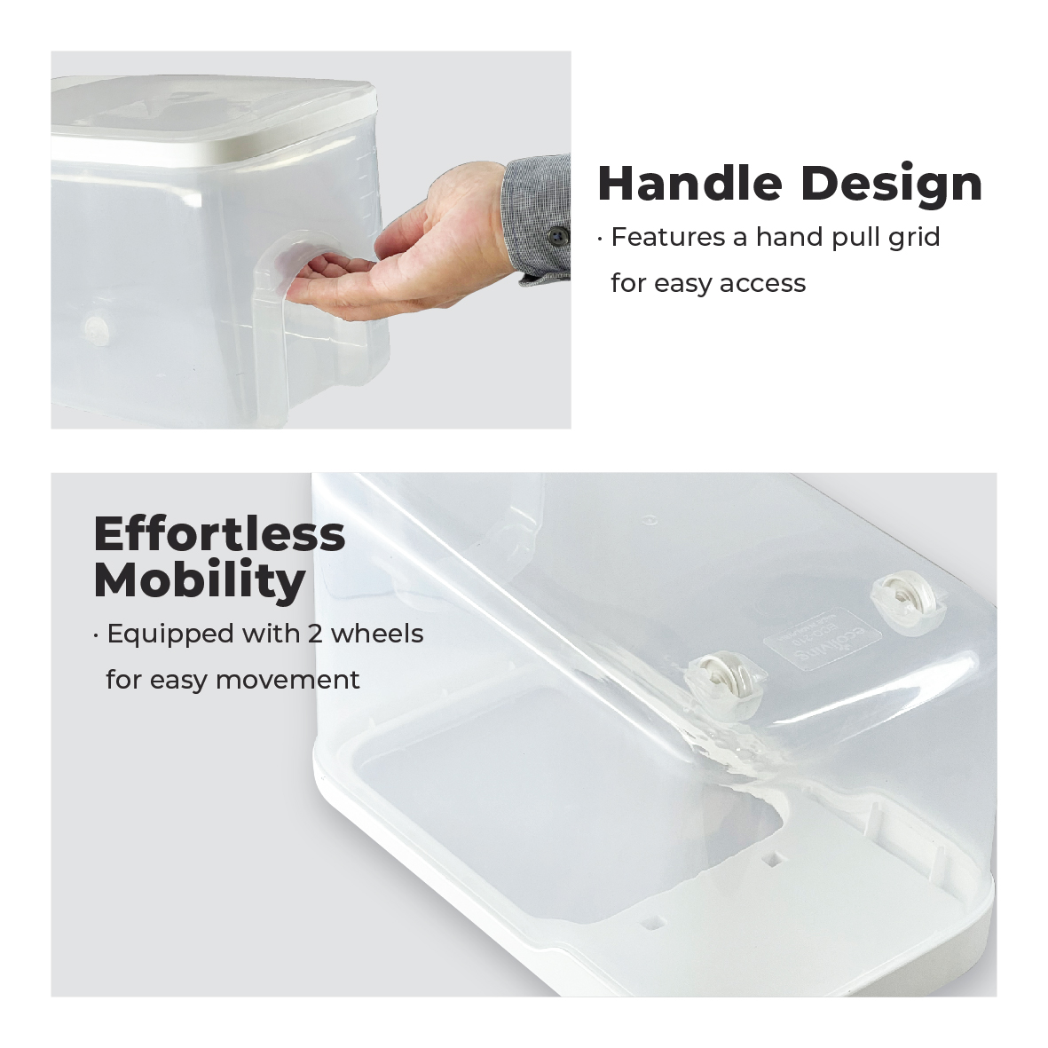 ECO LIVING 6KG Plastic Rice Bucket, Rice Storage Container, Bekas Beras ...