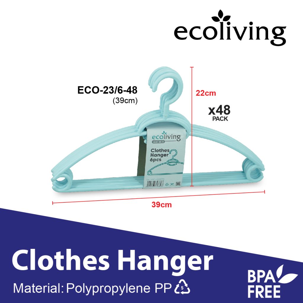 ECO LIVING CARTON DEAL 48Pcs/Pack Modern Twistable Head Clothes Hanger ...