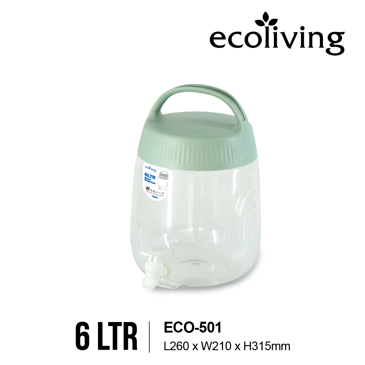 ECO LIVING 6Ltr Water & Juice & Detergent Storage Dispenser, Water ...