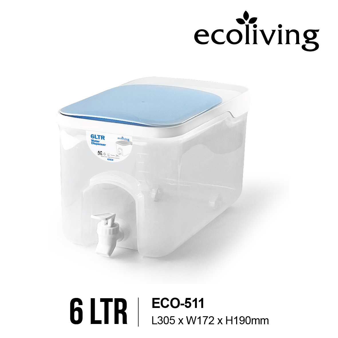 ECO LIVING 6L Water & Juice Dispenser, Water Cooler, Drink Jar, Bekas ...