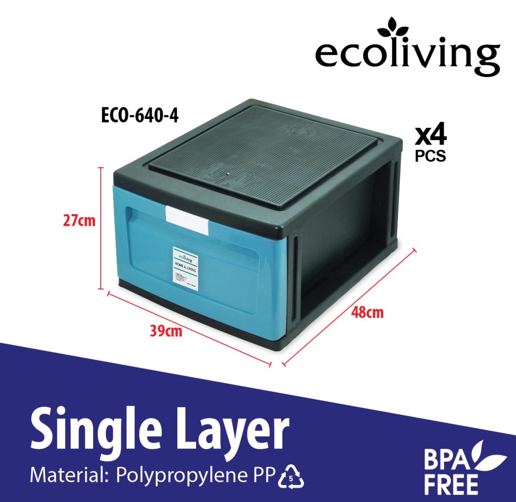 ECO LIVING CARTON DEAL 4Pcs/Ctn 4 Tier/Layer Drawer,Storage Cabinet W ...