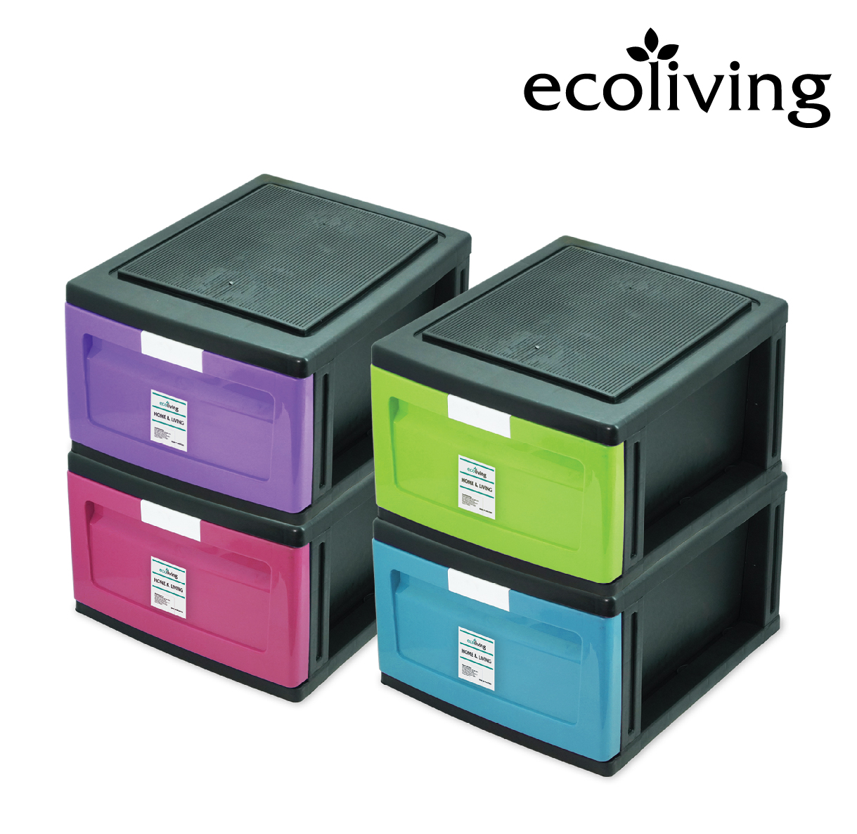 ECO LIVING CARTON DEAL 4Pcs/Ctn 4 Tier/Layer Drawer,Storage Cabinet W ...
