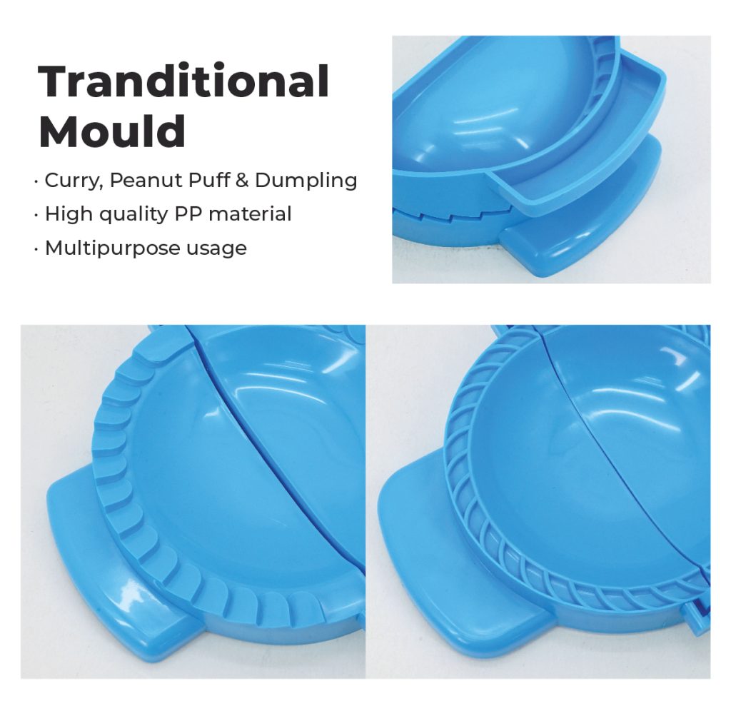 HOME PERFECT Curry/Peanut Puff Mould,Dumpling Clip Mould,Dough Pastry ...