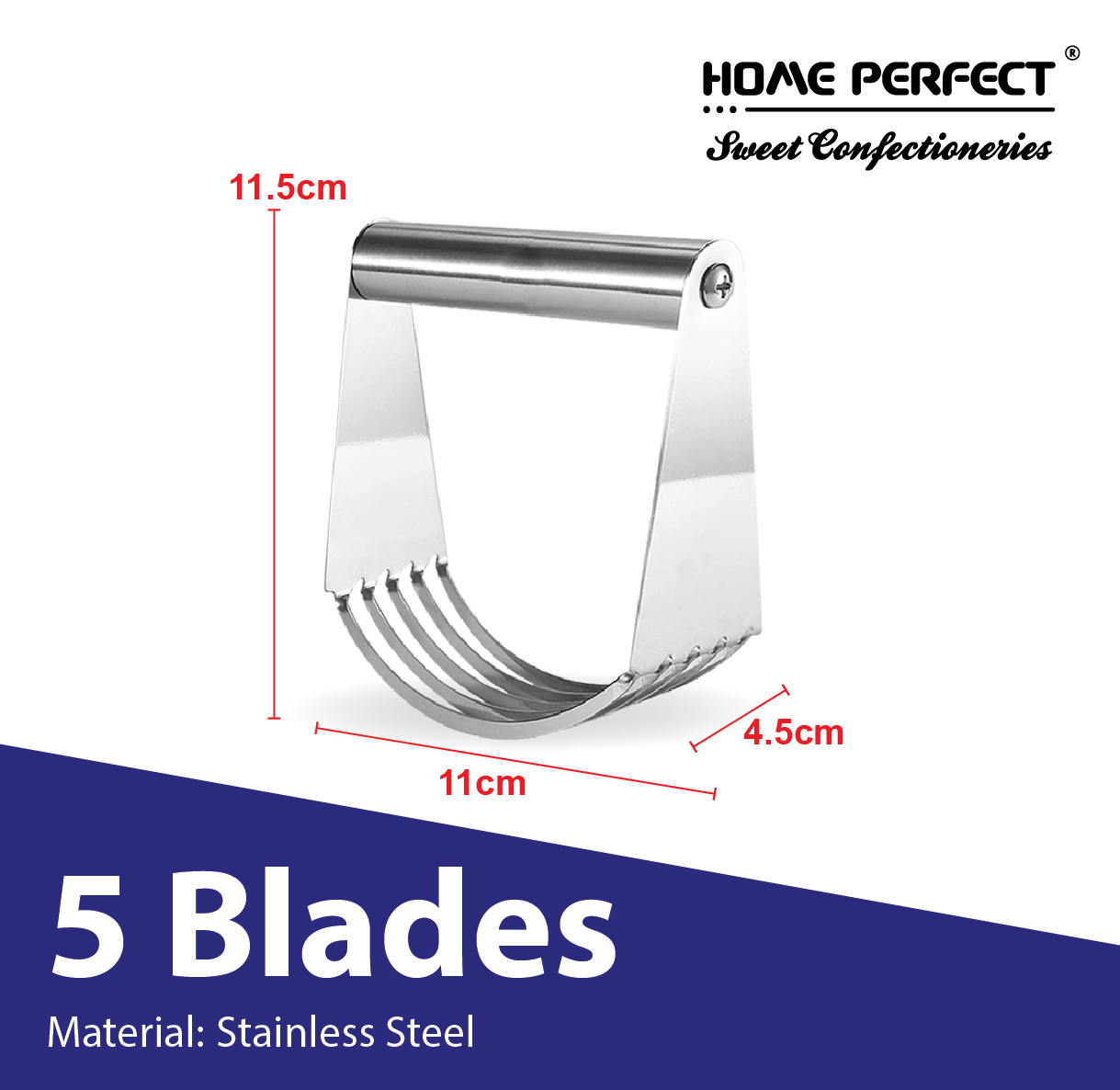 HOME PERFECT Stainless Steel 5 Blades Cheese Slicers Pastry Baking ...