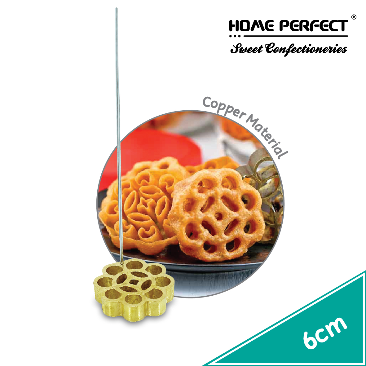 HOME PERFECT Copper Traditional Flower Star Biscuit/Kuih Bintang ...