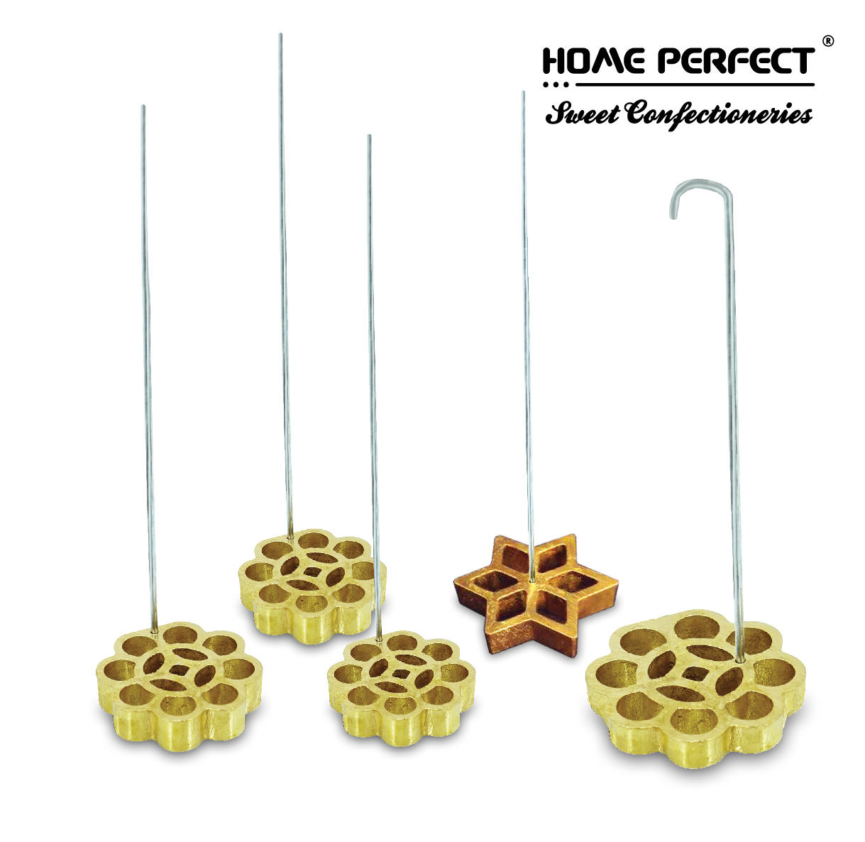 HOME PERFECT Copper Traditional Flower Star Biscuit/Kuih Bintang ...